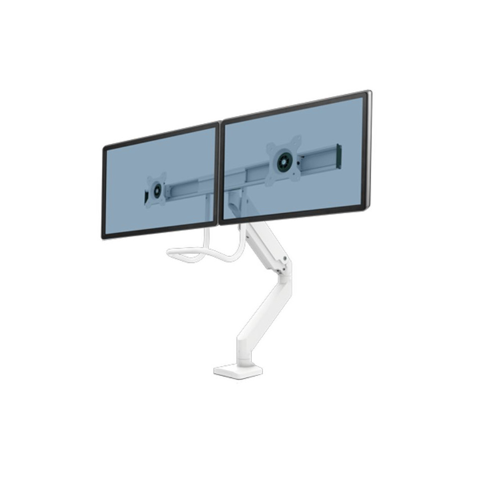 Bras porte-écran double à barre transversale Eppa™ couleur bras Eppa blanc