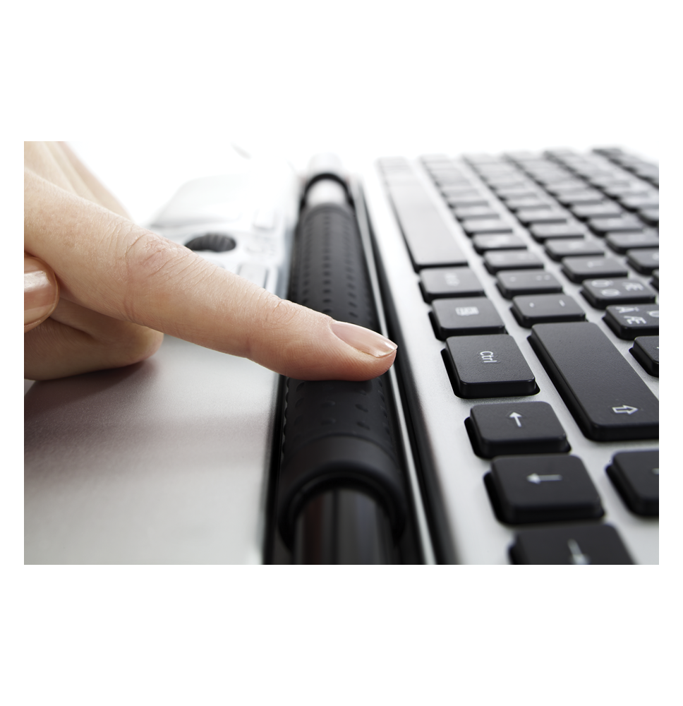 Rollermouse PRO Slim Souris centrale similicuir Connexion sans fil Filaire