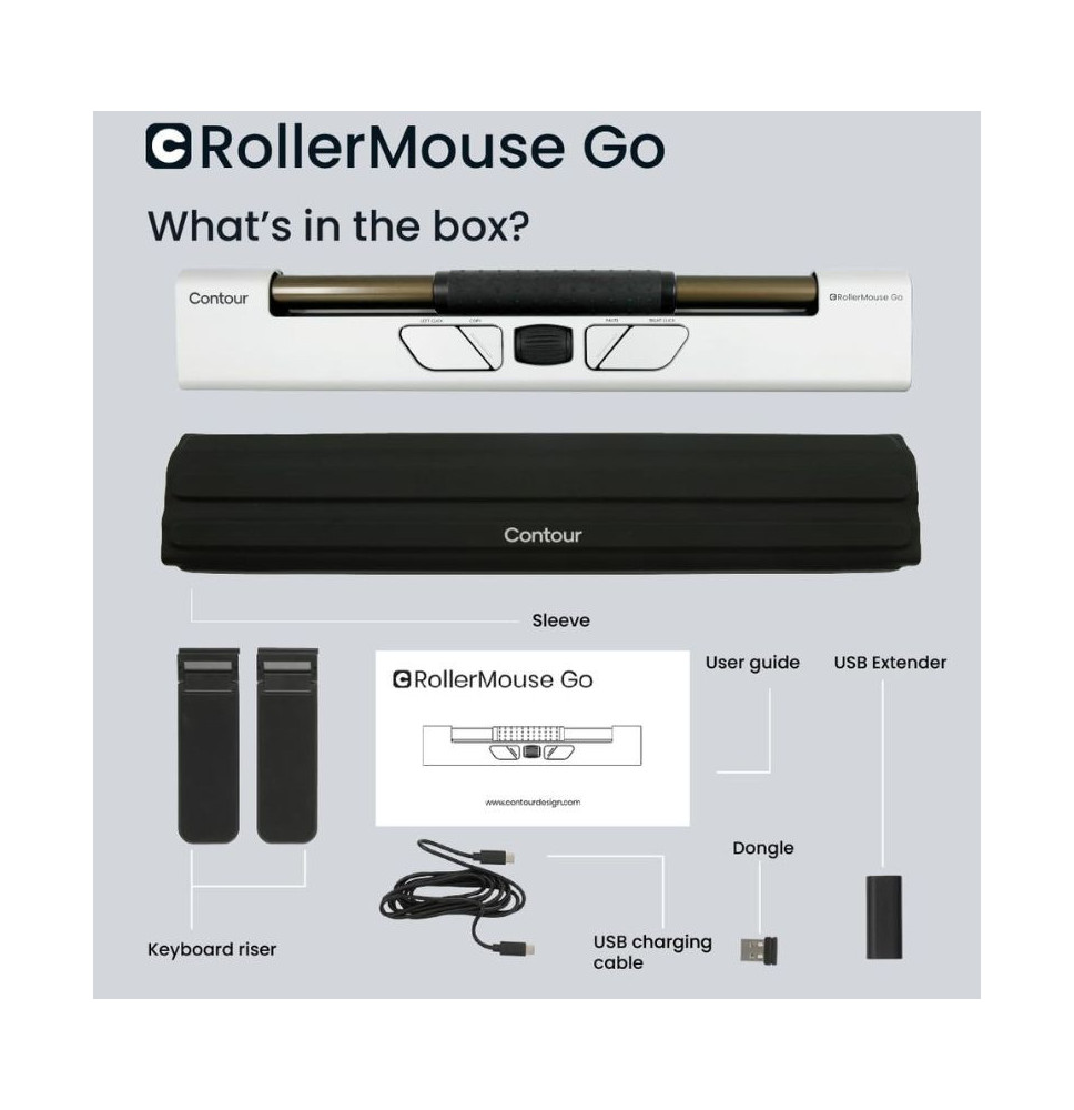RollerMouse Go - souris centrale nomade - Contour Design
